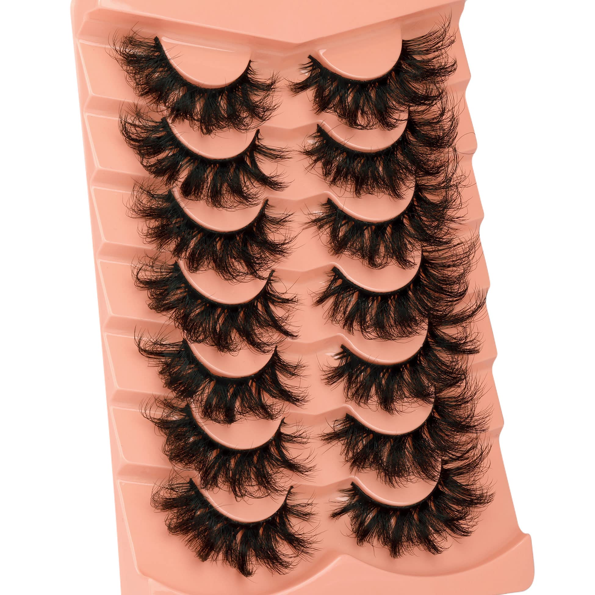 Mink Lashes Fluffy Dramatic False Eyelashes Wispy Strip Lash Thick Volume Long Eyelashes 22MM Fake Eye Lashes by Winifred