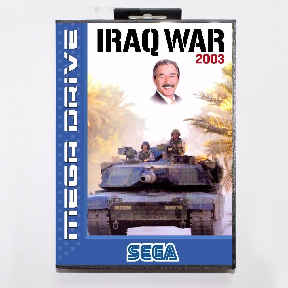 Iraq War 2003 Game Cartridge 16 Bit MD Game Card With Retail Box For Sega Mega Drive For Genesis (Black)