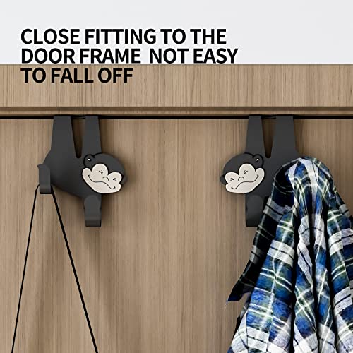 MaxSparkling life Wall Mounted Hooks , 2 Pack, Monkey Hooks, Bathroom Bedroom Door Hooks for Hanging Clothes, Towels, Backpacks