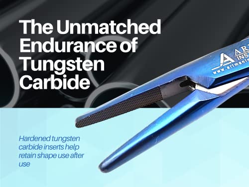 Mayo Hegar Needle Holder 7" Surgical Needle Driver with Tungsten Carbide Blue Plasma Inserts by ARTMAN INSTRUMENTS