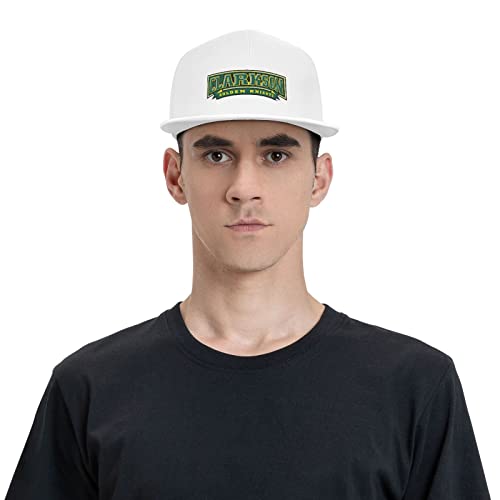 Parndeok Clarkson University Logo Hats for Men Flat Bill Fitted Caps Hiphop Rap Adjustable Baseball Trucker Dad Hat White