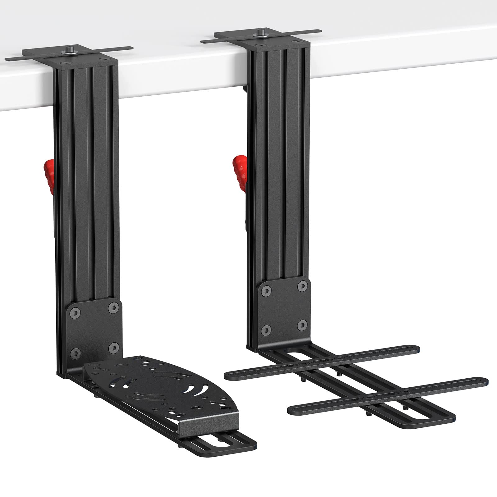Hotas Desk Mount for Flight Simulator Controls Joystick, Throttle and Hotas Systems, Compatible with Logitech X56, X52, X52 Pro, Thrustmaster T-Flight Hotas, T 16000M, TCA, Airbus Joystick - 2 Pack