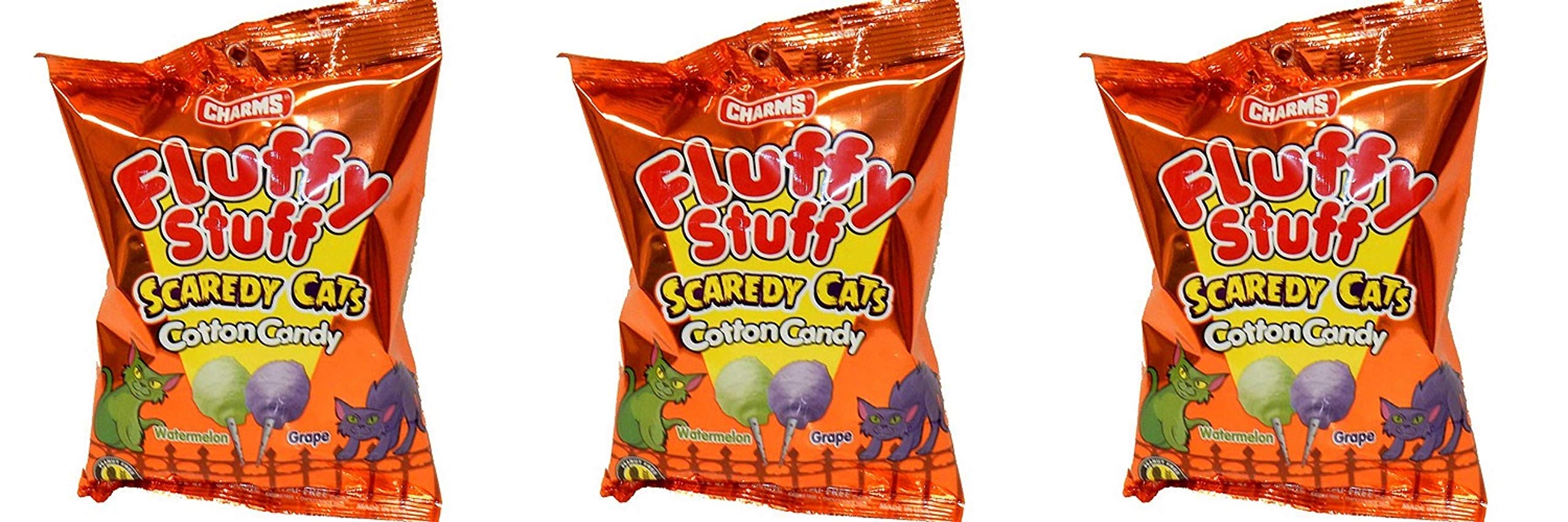 Fluffy Stuff Cotton Candy, 2.1 oz, 3 pack (Scaredy Cat)