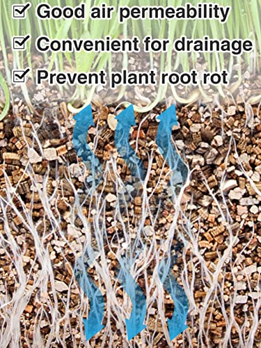 Organic Vermiculite Bulk, Horticultural Vermiculite for Plants, Soil Additive for Potted Plants, Vermiculite Coarse Hydroponic for Succulent Orchid Gardening Reptiles 3Qt