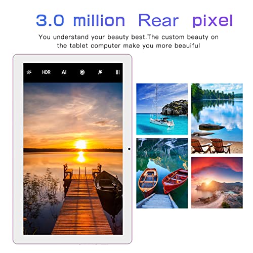 JMKQLZ 1pc Upgrade 10.1 Inch Ultra-Thin HD Tablet Computer, 10 Core IPS HD Screen, WiFi, Bluetooth, Android Voice Call, Game Tablet, Front and Back Dual Camera