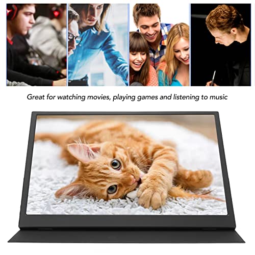 KUIDAMOS Portable Monitor, Portable IPS Gaming Monitor Support USB USB C Mini HD Multimedia Interface Full Viewing Angle for Playing Games
