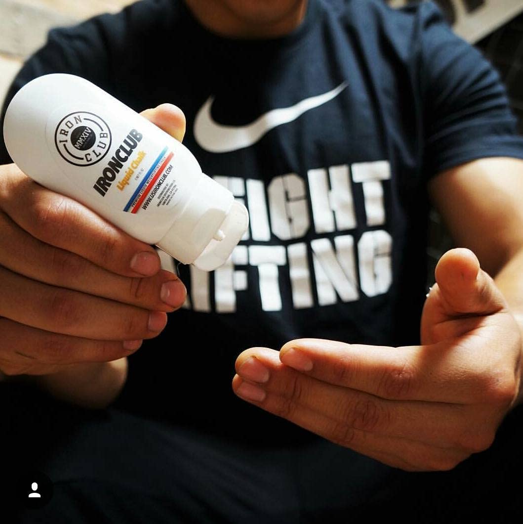 Iron Club Premium Liquid Chalk for Weightlifting, Powerlifting, Professional Hand Grip, Approved for Competition (4oz)