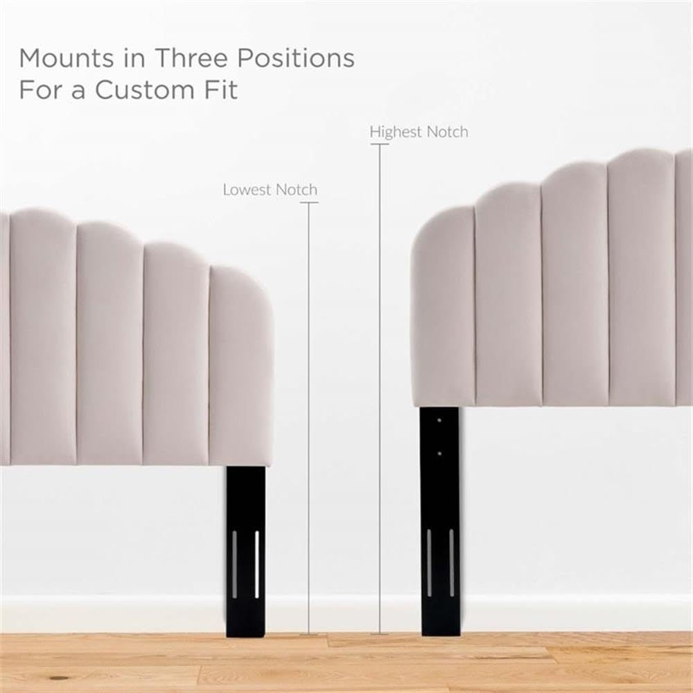 Modway Veronique Twin Modern Performance Velvet Headboard in Pink