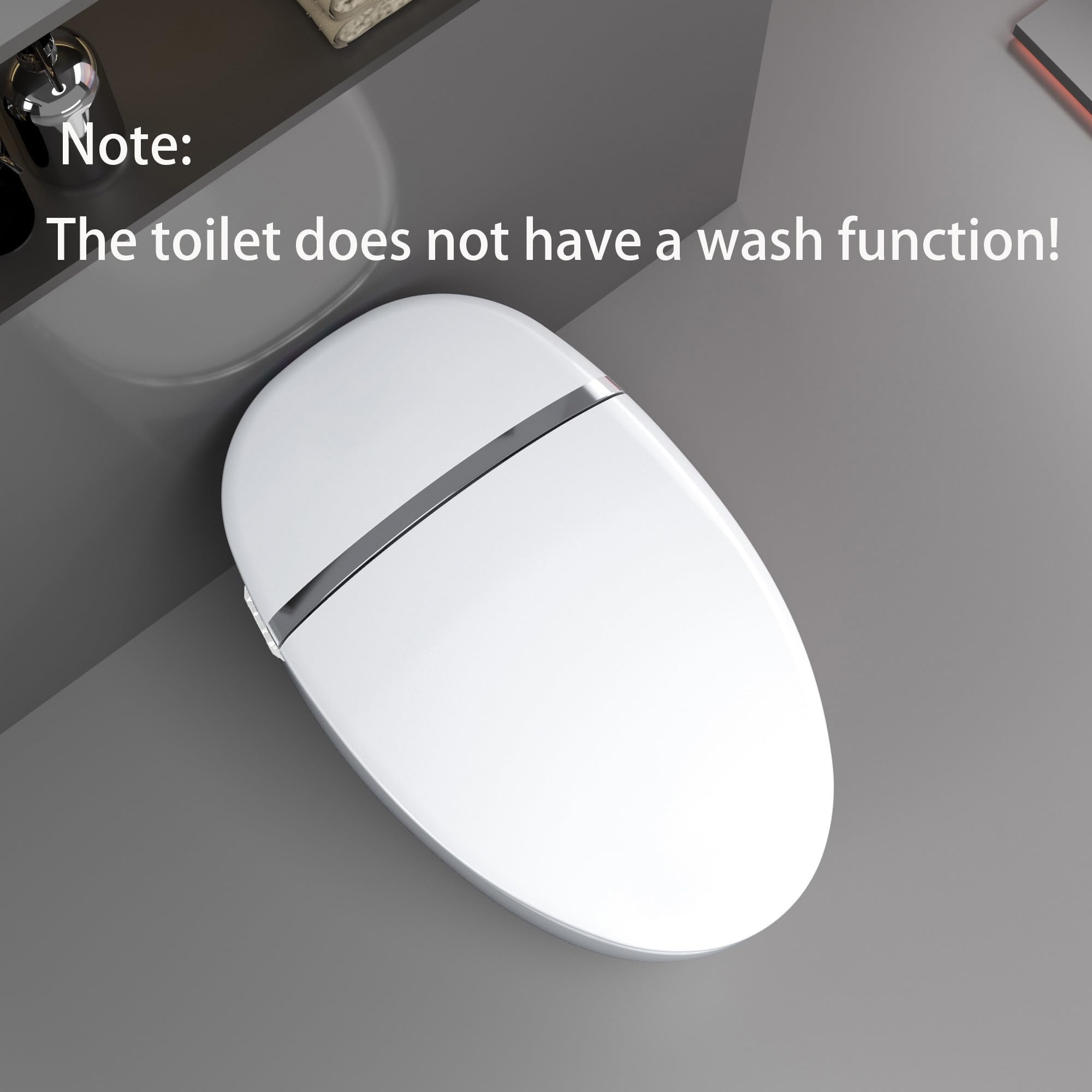 Kogven Smart Bidet Toilet with Adjustable Heated Seat, Modern One-piece Bidet Toilet with Auto Flush, Foot Sensor, LED Night Light, Soft Close Lid, No Buttocks Washing Function