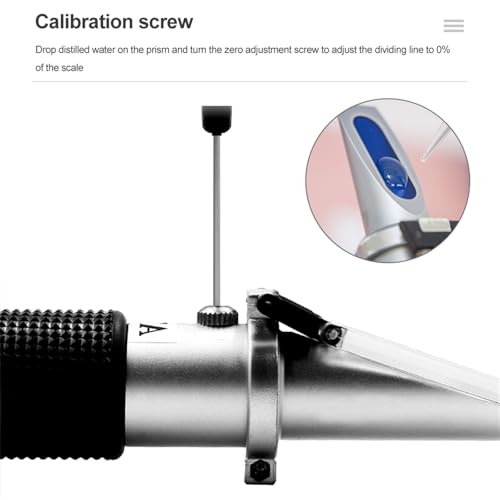 KYKYK Refractometer, Handheld Car Battery Automobile Refractometer 4 in 1 Engine Fluid Glycol Antifreeze Freezing Point Tester for Fruit, Homebrewing, Juice, Vegetables