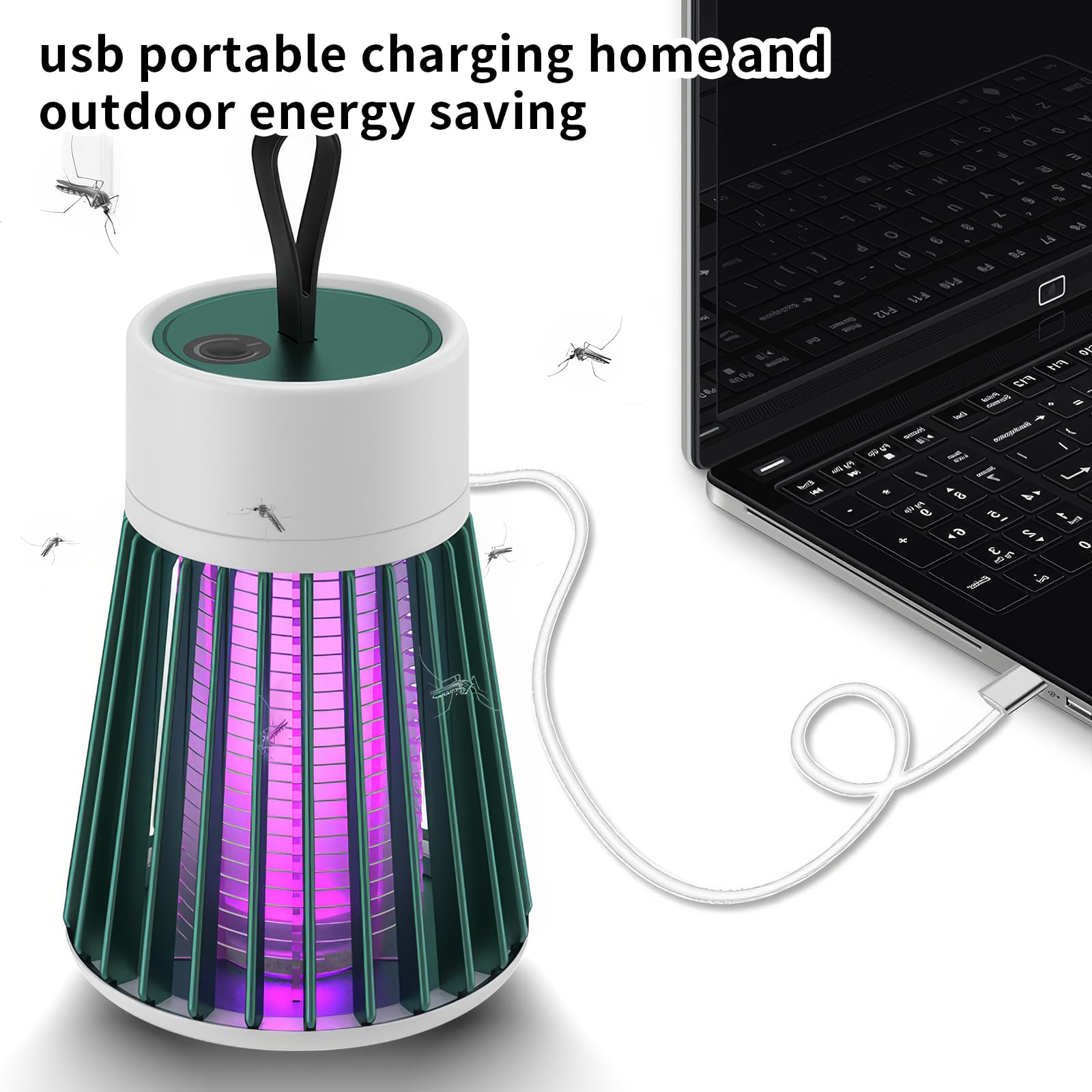 Mozz Guard Mosquito Zapper 2024, Mozzguard Mosquito Zapper, USB Charing and Low Noise, for Indoor, Home Garden, Camping, Picnic (Blue-3Pcs)