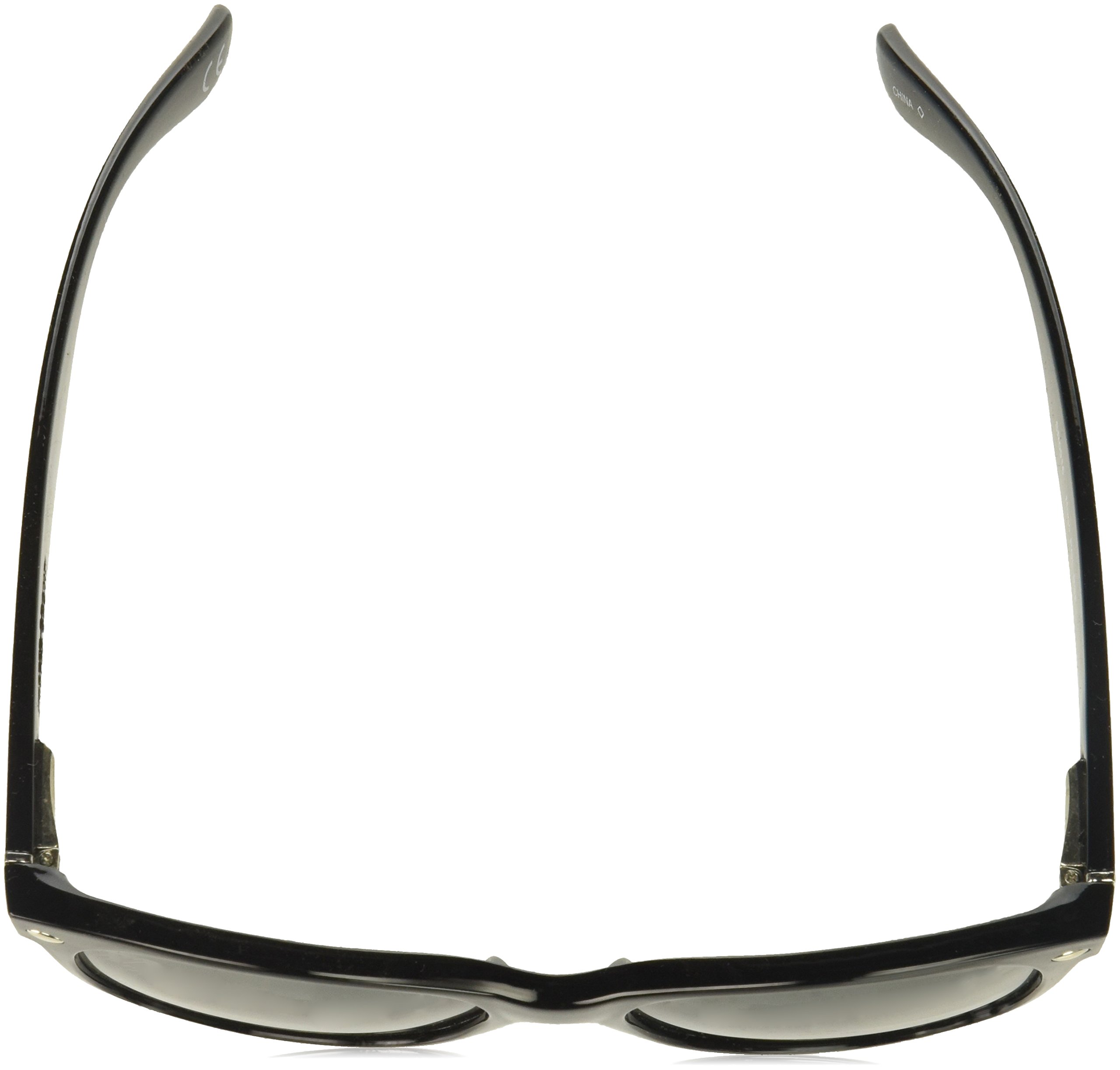 Foster Grant Men's Hugo Rectangular Polarized Sunglasses, Black/Smoke, 59 mm