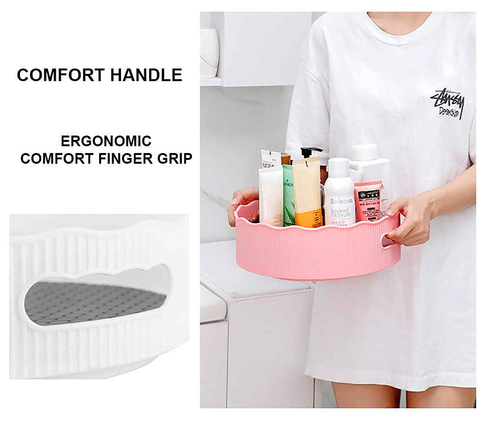 Lazy Susan Countertop Turntable. Kitchen Pantry Cabinet Rotating Organizer. Spice Storage Rack. Bathroom Vanity Shelf Table