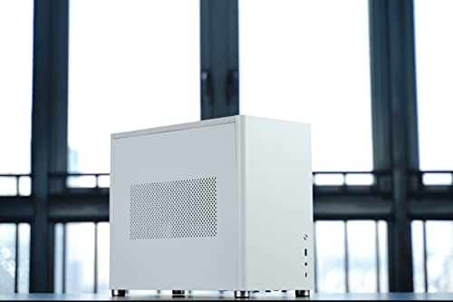 JONSBO D30 White Mini Micro ATX Tower Computer Case, Aluminum/Steel/Tempered Glass-1 Side, Simple High Compatibility MATX Case, Support 240 Water & 168mm Air Cooling, 355mm GPU,Interchangeable Side