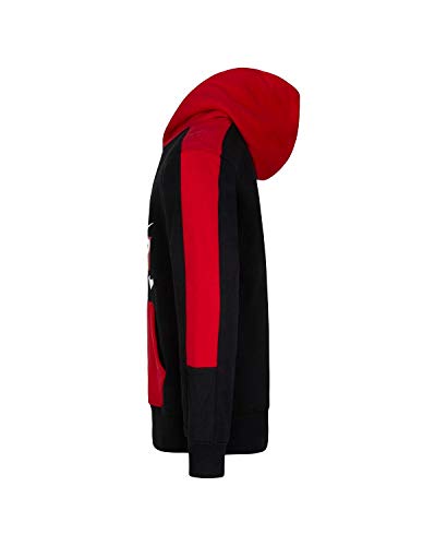 Nike Air Jordan Big Boys' (Kids) Jumpman Classics Pullover Hoodie (Black/Red, Medium)