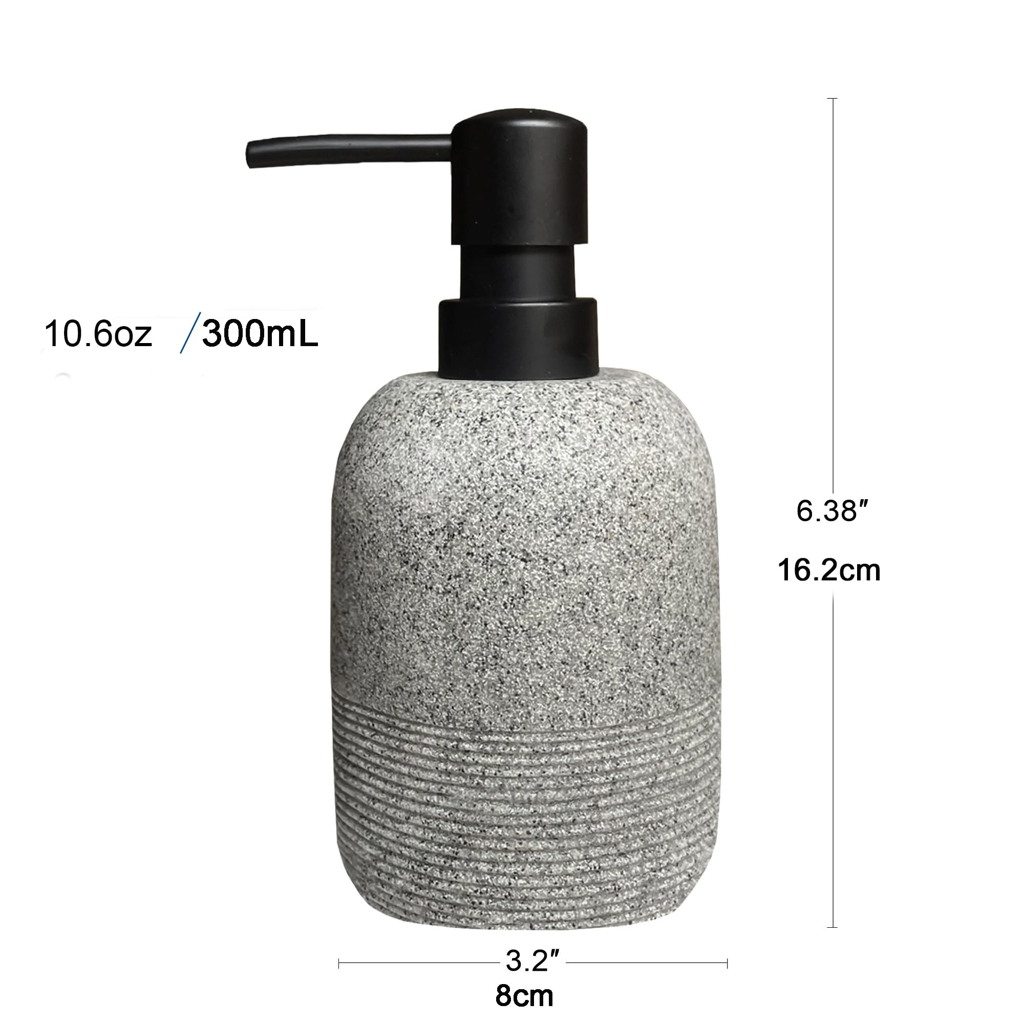 GalDal Soap Dispenser Grey,Hand Soap Lotion Dispenser for Bathroom Countertop,Soap Dispenser for Kitchen Sink.