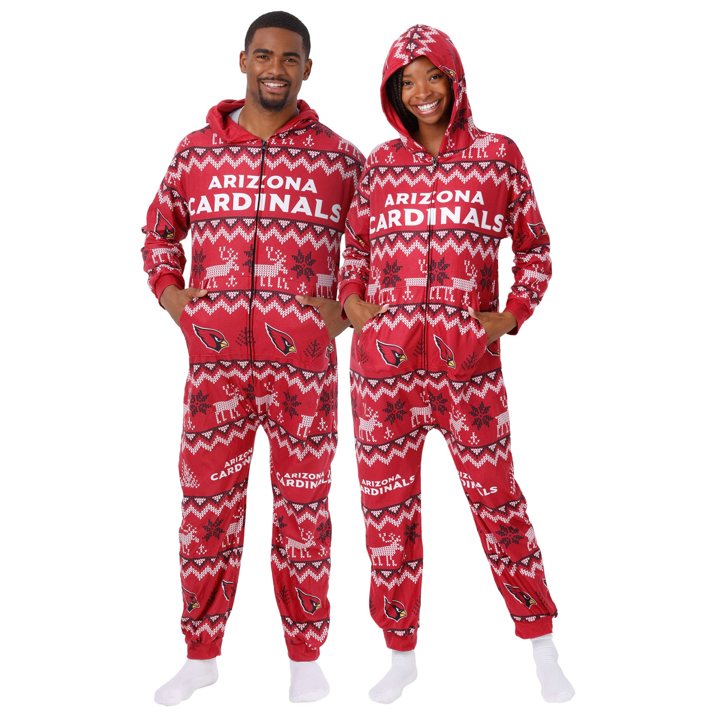 FOCO Los Angeles Chargers NFL Mens Ugly Pattern One Piece Pajamas - S