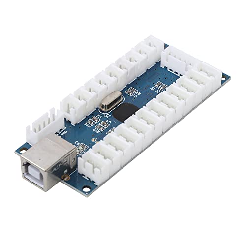 KOSDFOGE 822B Single DIY Arcade Joystick Accessory Kit for Arcade/Fighting Home Game USB Set in American-Style(Transparent color)
