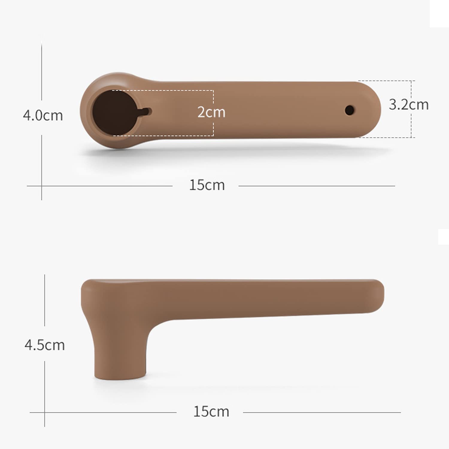 JOYGO FISHAN 2pc 4 Color Choice Silicone Door Handle Cover Glossy Safety Door Handle Protector Anti-Collision Handle Covers (Brown)