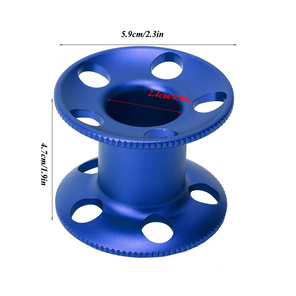 Finger Spool Reel, Underwater Finger Spool, Finger Control Reel, Diving for Freediving Snorkeling(6 * 6 * 5cm-Blue)