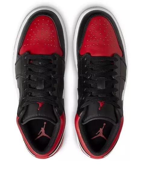 nike Air Jordan 1 Low Men's Shoes Alternate Bred Toe 553558 066 - Size 10.5 White/Black