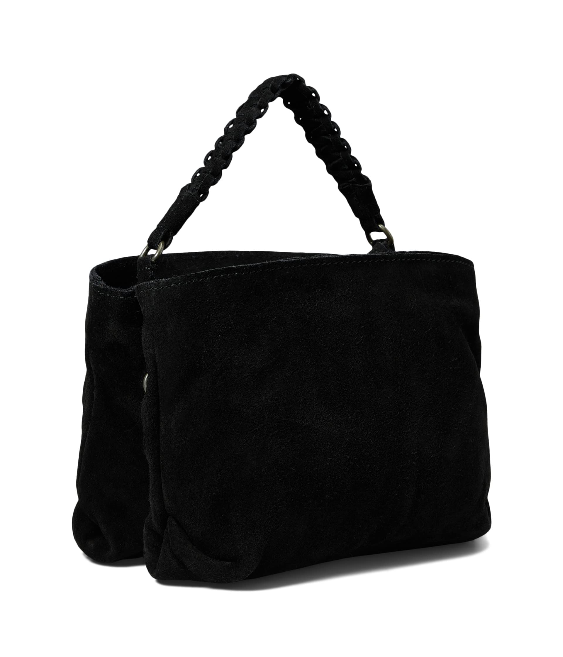 Free People Cody Suede Crossbody Bag For Women - Leather Construction With Zippered Top Closure, Chic and Gorgeous Handbag Black One Size One Size