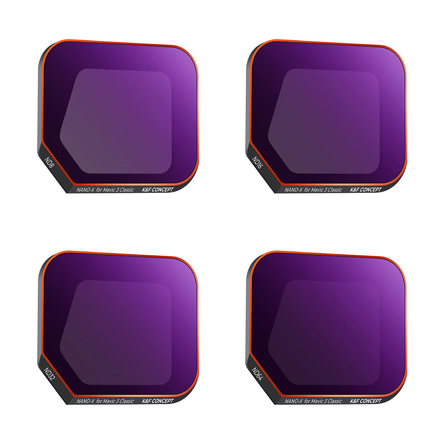 K&F Concept Mavic 3 Classic Drone ND Filters Kit -4 Pack, ND8 ND16 ND32 ND64 Compatible with DJI Mavic 3 Classic Drone Accessories-Aluminum Alloy