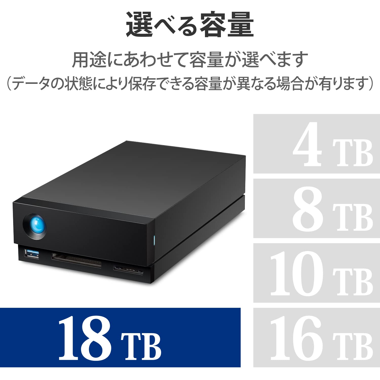 LaCie 1big Dock 18TB External Hard Drive HDD Docking Station β Thunderbolt 3 USB 3.1, 7200 RPM Enterprise Class Drives, for Mac and PC Desktop, Data Redundancy (STHS18000800)