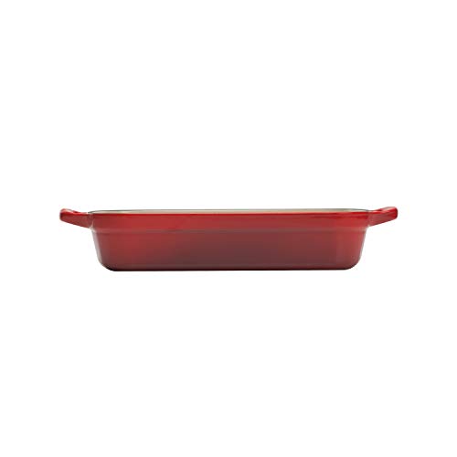 Le Creuset Enameled Cast Iron Signature Rectangular Roaster, 5.25 qt. (11.7" x 16.8") , Cerise