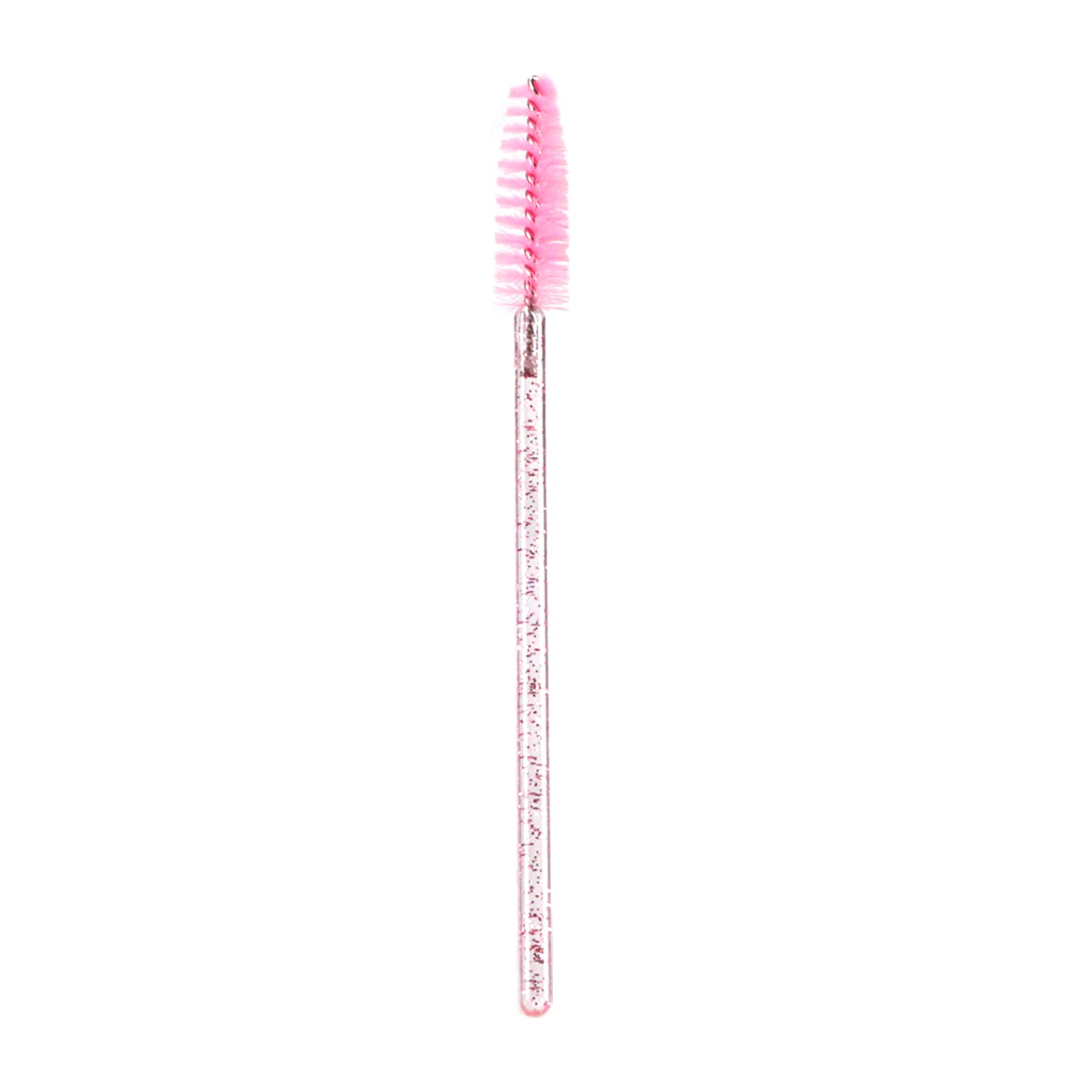 MJ JOMAY 150PCS Disposable Eyelash Brushes,Mascara Stick Makeup Brush Applicator Eyelash Extension Kit and Brow Brush with Container (Pink)