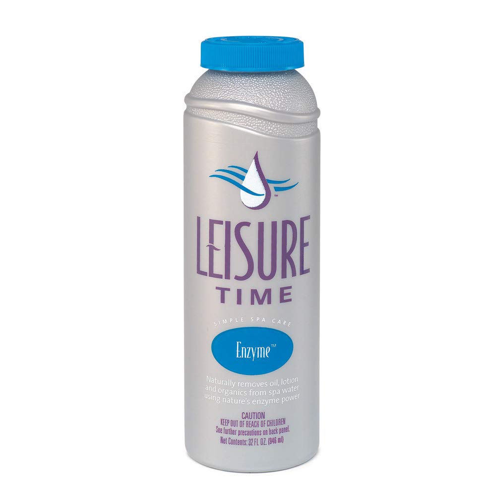 LEISURE TIME Spa Care Bundle - Bright and Clear Cleanser (32 fl Oz) + Enzyme Simple Care (32 fl Oz)