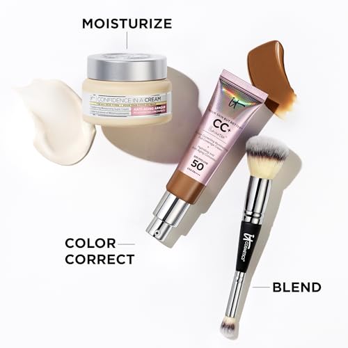 IT Cosmetics Your Skin But Better CC+ Cream Illumination, Neutral Medium (N) - Color Correcting Cream, Full-Coverage Foundation, Hydrating Serum & SPF 50+ Sunscreen - Radiant Finish - 1.08 fl oz