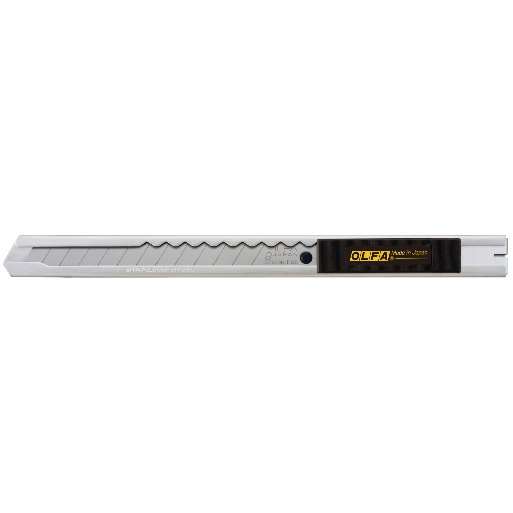 OLFA 9mm Stainless Steel Utility Knife (SVR-1) - Multi-Purpose Retractable Precision Knife w/ Snap-Off Blade, Replacement Blades: Any OLFA 9mm Blade