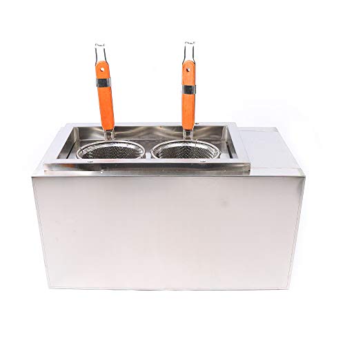 Pasta Cooker 2 Holes Noodle Cooking Machine 30-110℃ Pasta Cooking Tool 110V 2KW for Noodles Pasta Dumplings Soup