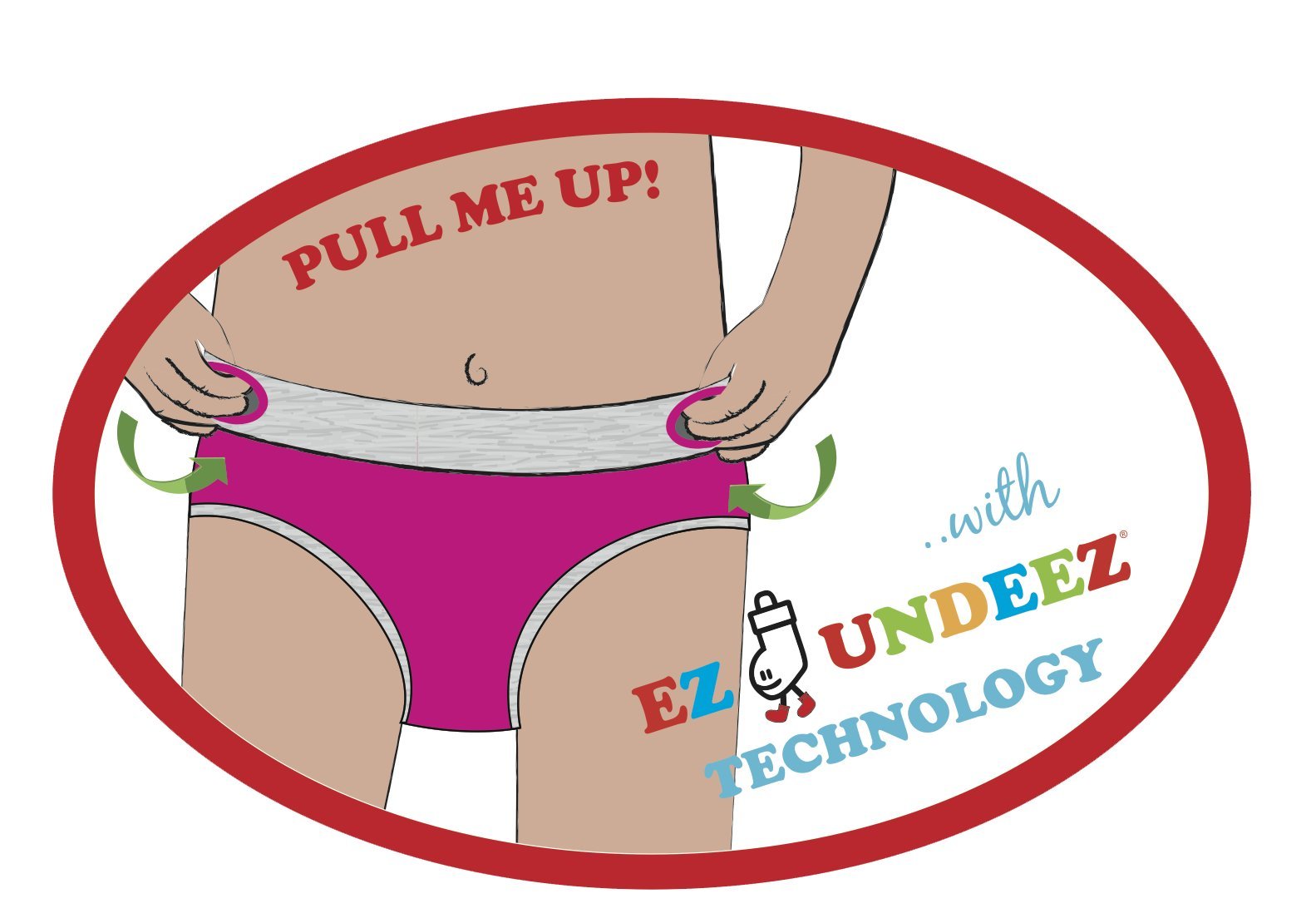 Ez Undeez Toddler Girls Training Underwear, Easy Pull Ups (4 Pack) (3T, Mermaids-Princess-Butterfly)