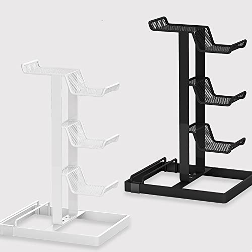 KOZEEY Universal Gaming Headset Stand Stable Tabletop Organizer Phone Mount Metal Headphone Rack Headset Holder Hanger for Game Console Accessories, White