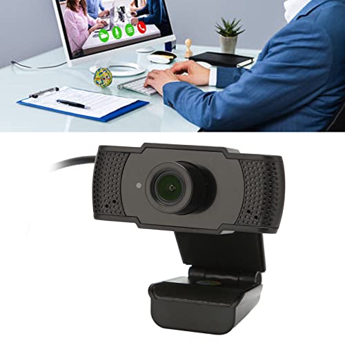 Jeanoko USB Webcam, 1920x1080 PC Camera Noise Reduction CMOS Imaging Sensor Plgu and Play Widely Compatible for Laptop