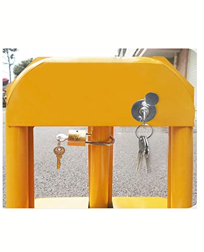 OUSIKA Parking Post, Parking Barrier, for Parking Lot Parking Guide Blocks,Car Ground Lock, Parking Space Lock, Parking Pile Parking Space Lock Bollard