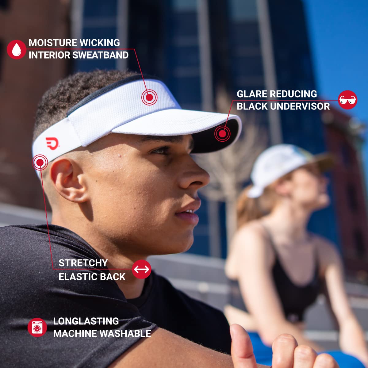 Headsweats womens Lightweight Performance Running Sun Visor, True White, 1 US