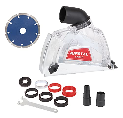 KIPSTAL Cutting Dust Shroud for Angle Grinder 4-1/2-Inch to 5-Inch and Cutting Wheel Diamond Saw Blade 5-Inch X 1 PCS