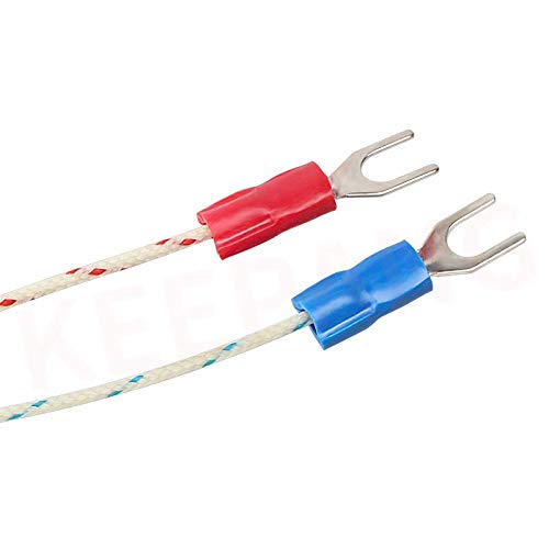 DollaTek 3Pcs K Type Temperature Sensor 1M Cable 3x10x1000mm 0-600 Degree Thermocouple for 3D Printer