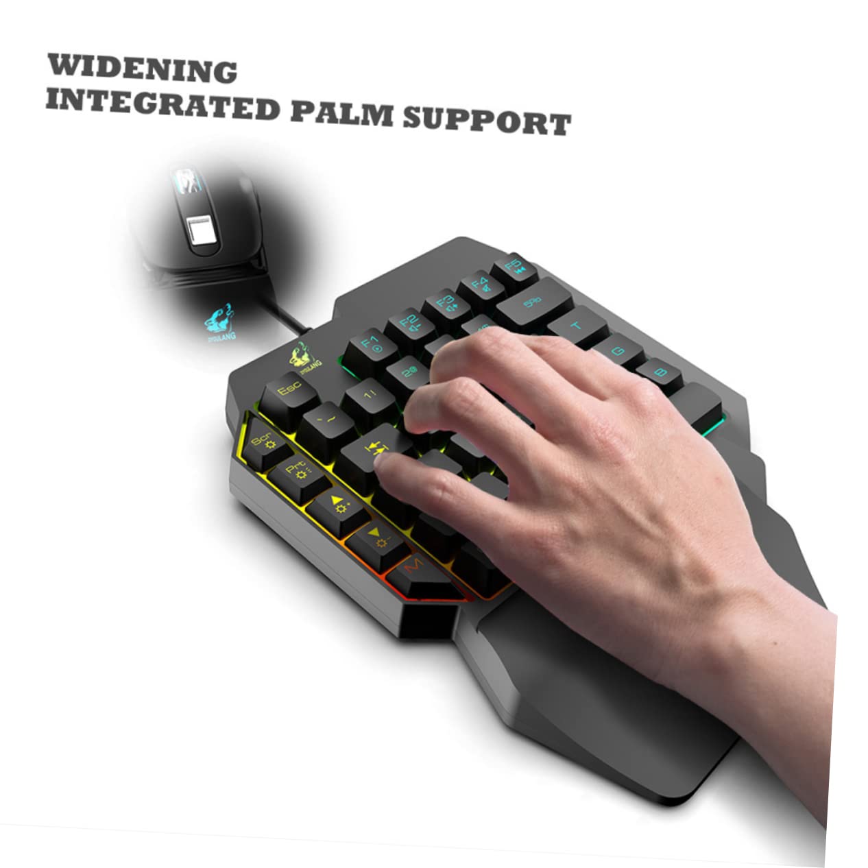 KOMBIUDA Mini Mouse Mechanical Keyboards Computer Keyboard Half Keyboard Gaming Small Gaming Keyboard Gaming Keyboards Play Game Keyboard Computer Game Keyboard E-Sport Keyboard Set t1