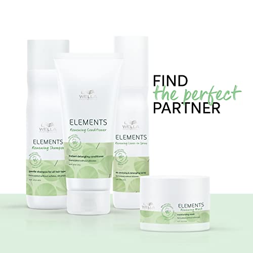 Wella Professionals Elements Gentle Renewing Conditioner| Gentle, Silicone-Free| Instant Detangling Conditioner| 1 Liter Pouch | 33.8 Fl Oz
