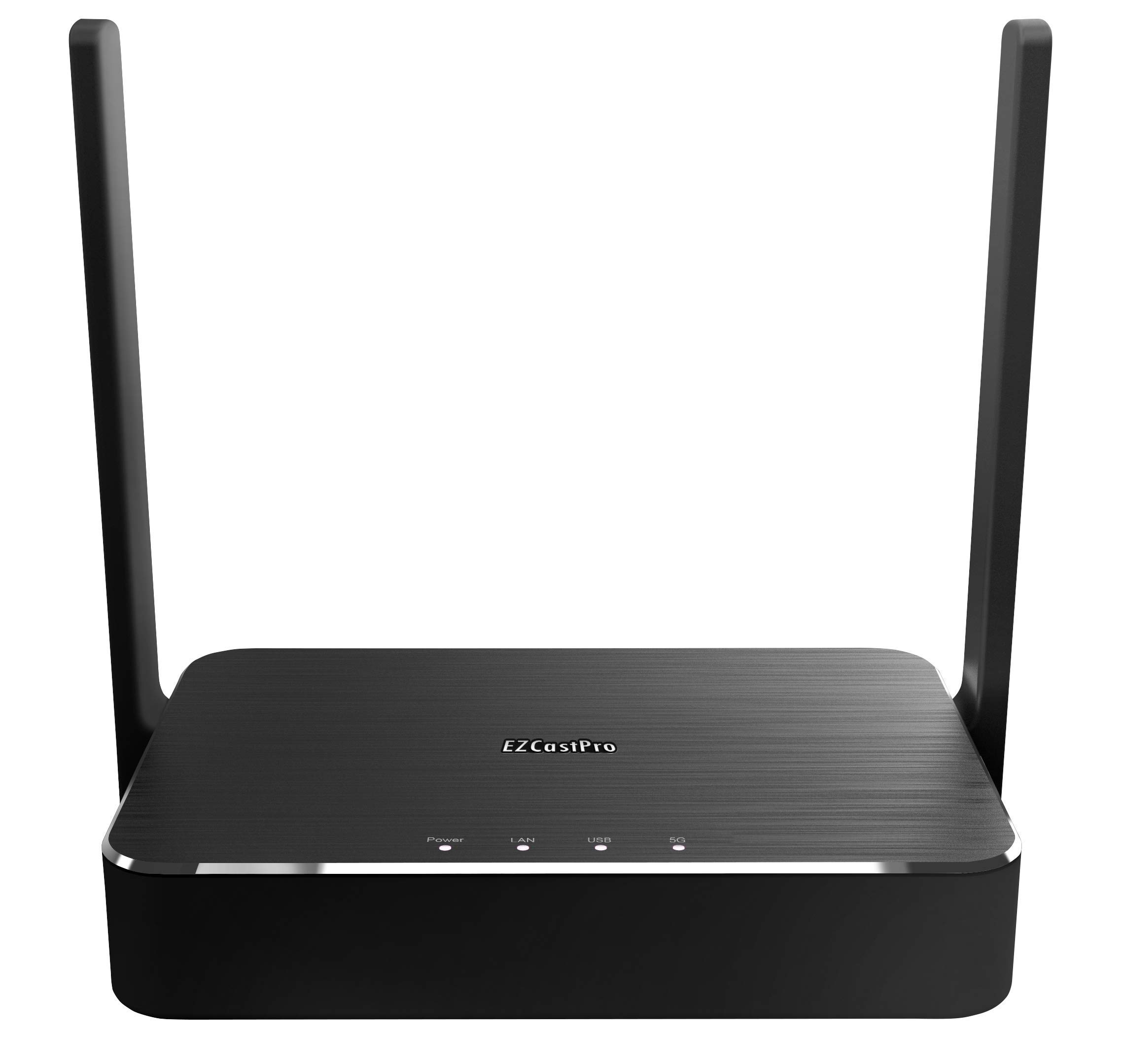 EZCast PRO Box II | 4K Receiver with Both 5Ghz WiFi and LAN Support, Wireless Presentation Streaming Airplay Miracast High Speed Box MIMO 2T2R WiFi HDMI, Supports 4 to 1 Split Screens