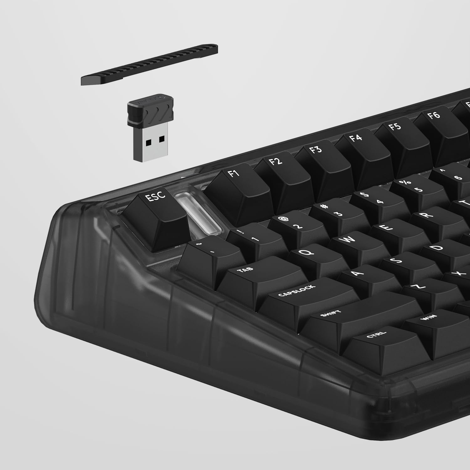 iQunix OG80 Dark Side Gaming Keyboard, 2.4G & Bluetooth 5.1 Mechanical Keyboard with TTC Speed Silver Switch, Compact 83 Keys RGB LED Backlit Hot Swappable Keyboard for Windows/Mac/Android/iOS