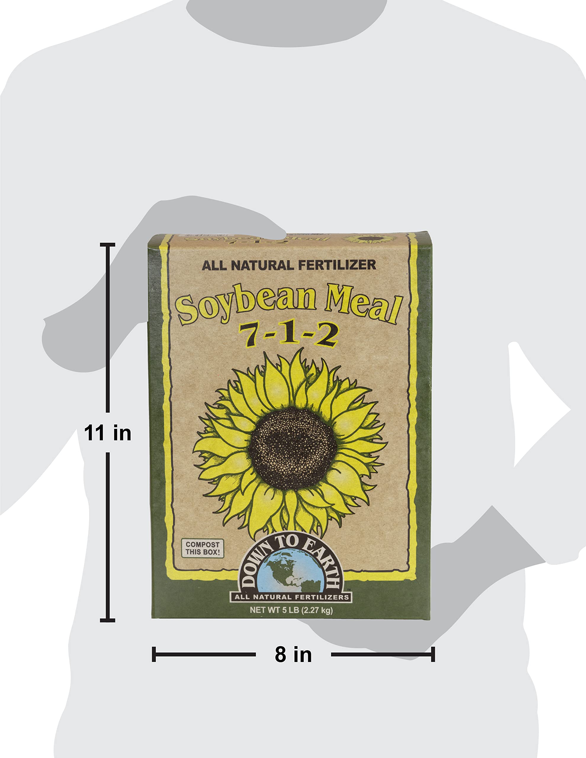 Down to Earth All Natural Soybean Meal Fertilizer 7-1-2, 5 lb