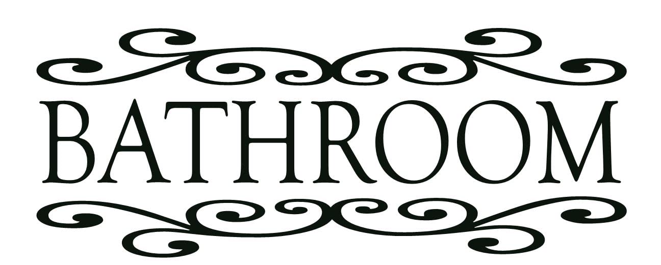Thistle Brook Cottage Bathroom Door Decal Wall Decal Decal for Bathroom Wall Decal, Bathroom Wall Decor, Bathroom Wall Vinyl Lettering 103