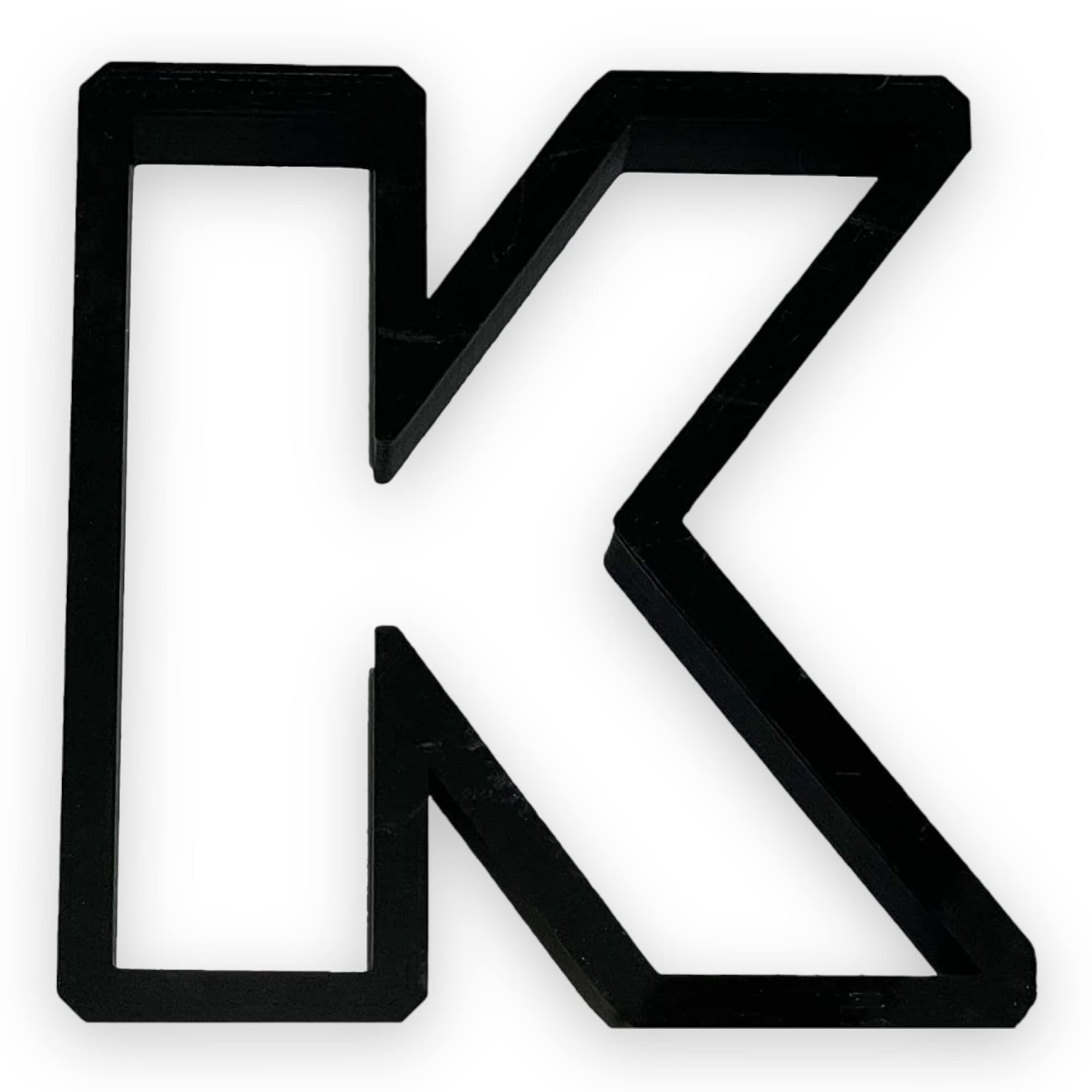 K Capital Block Letter Cookie Cutter with Easy to Push Design (3.5 inch)