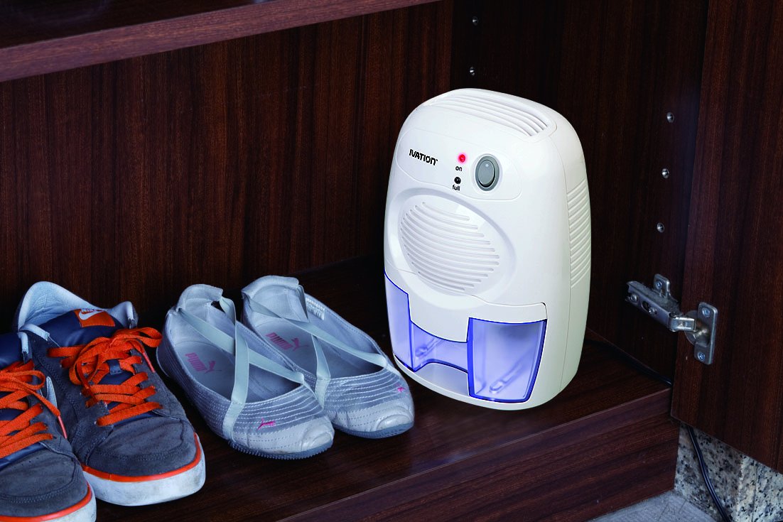 Ivation IVADM10 Powerful Small-Size Thermo-Electric Dehumidifier - for Smaller Room, Cupboard, Basement, Attic, Stored Boat, RV, Antique Car,White