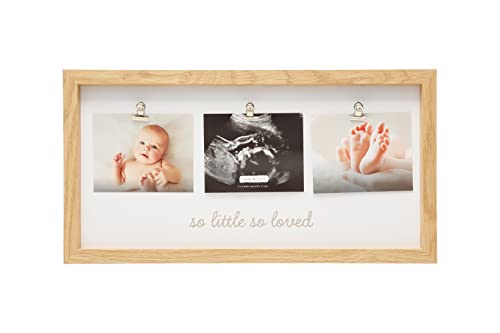 Kate & Milo So Little So Loved Sono & Photo Clip Frame, Baby Keepsake, New and Expecting Mom Gift, Ultrasound Picture Frame
